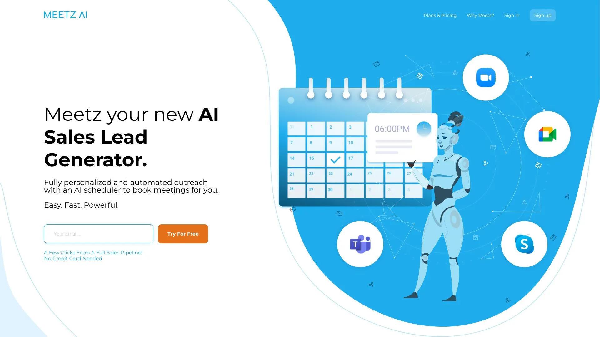Meetz.ai: AI-Powered Sales Lead Generator and Scheduler | Creati.ai