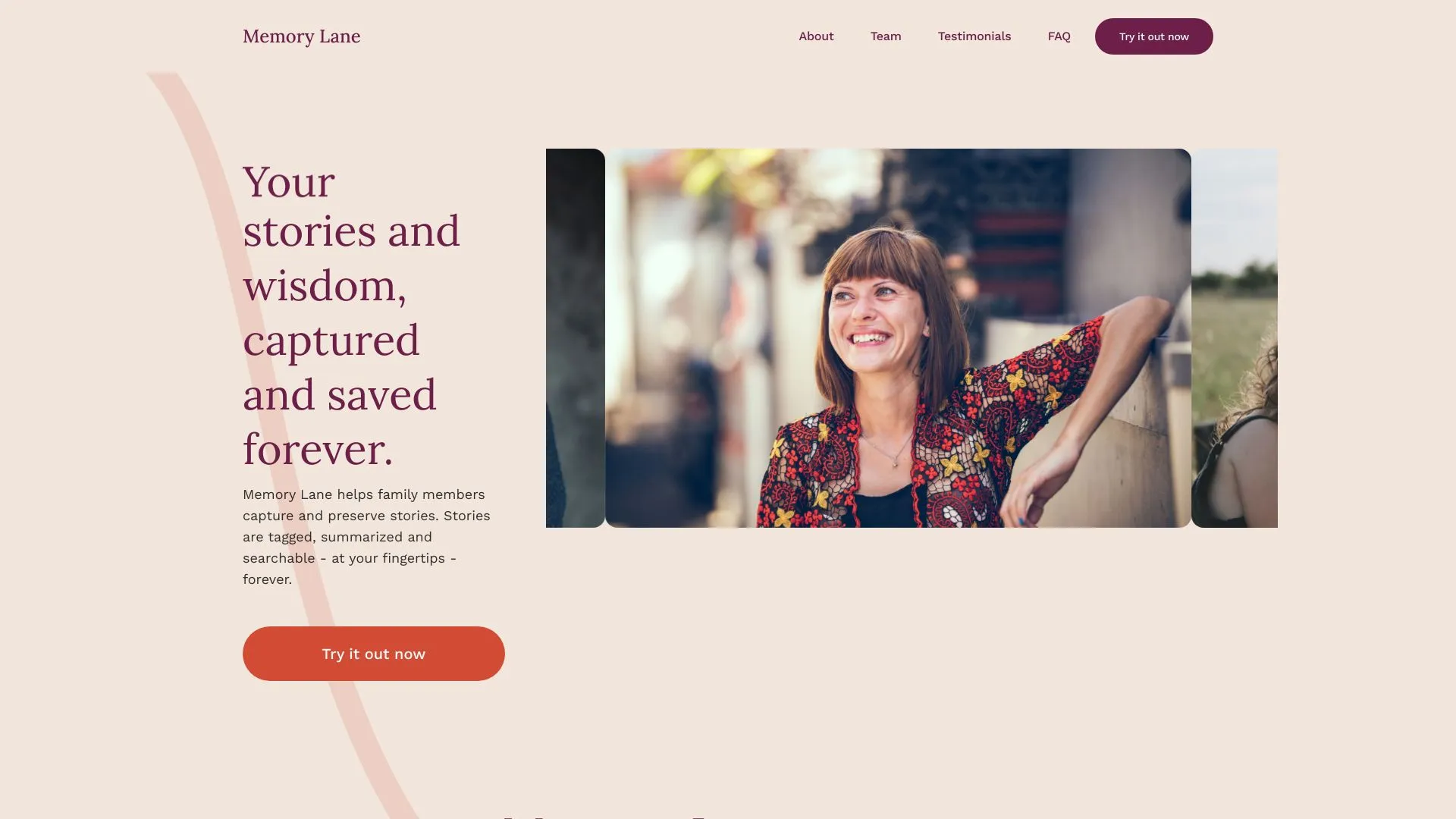 Memory Lane - AI-Powered Memory Recording Platform | Creati.ai