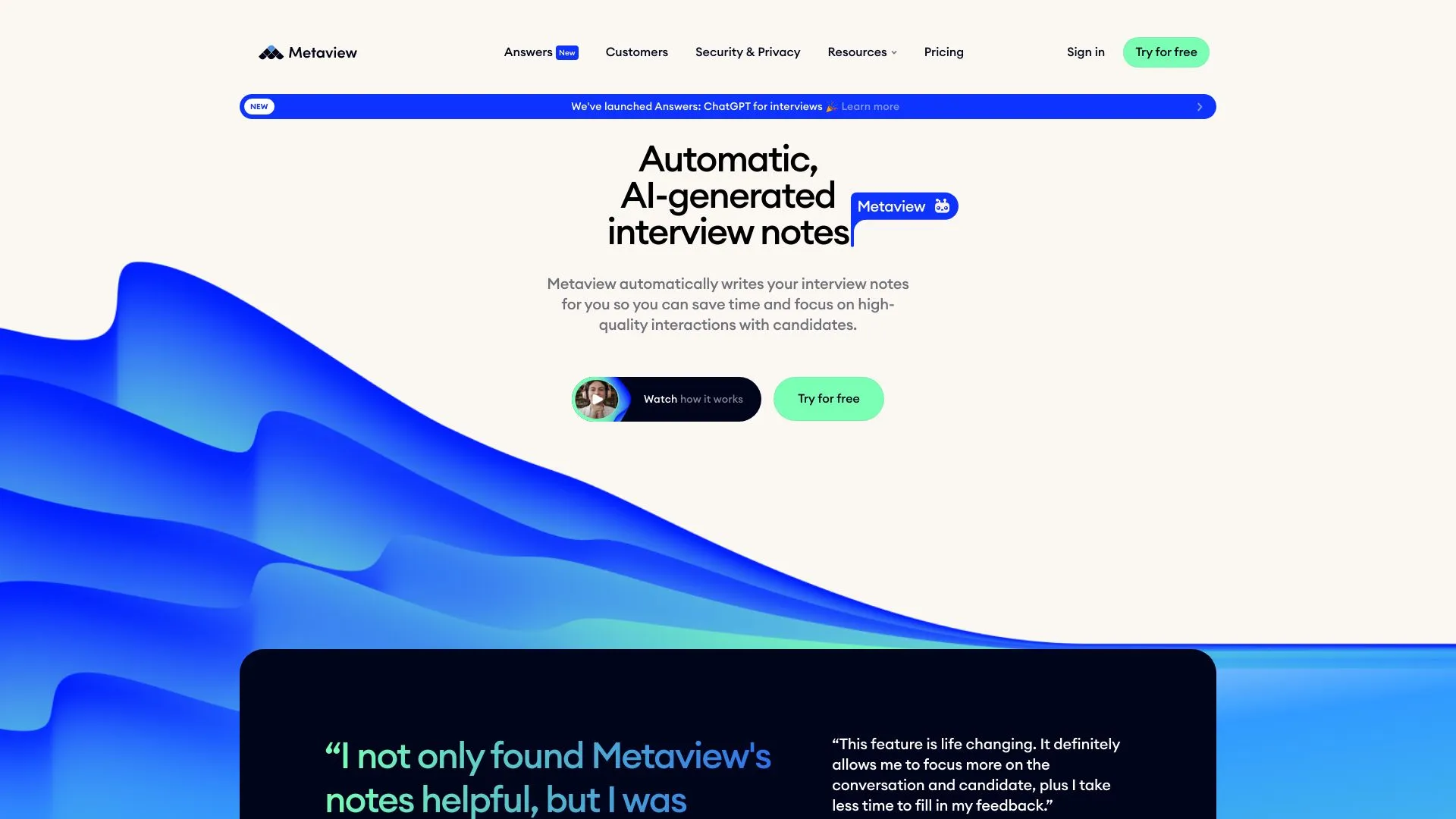 AI-powered Interview Note-taking by Metaview | Creati.ai