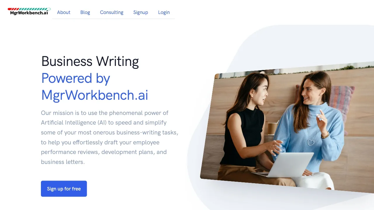 MgrWorkbench.ai - Simplify Business Writing with AI | Creati.ai