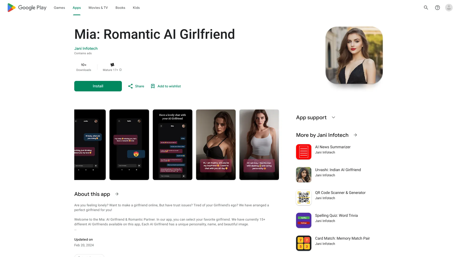 Mia: Romantic AI Girlfriend - Engage with Your Virtual Partner | Creati.ai