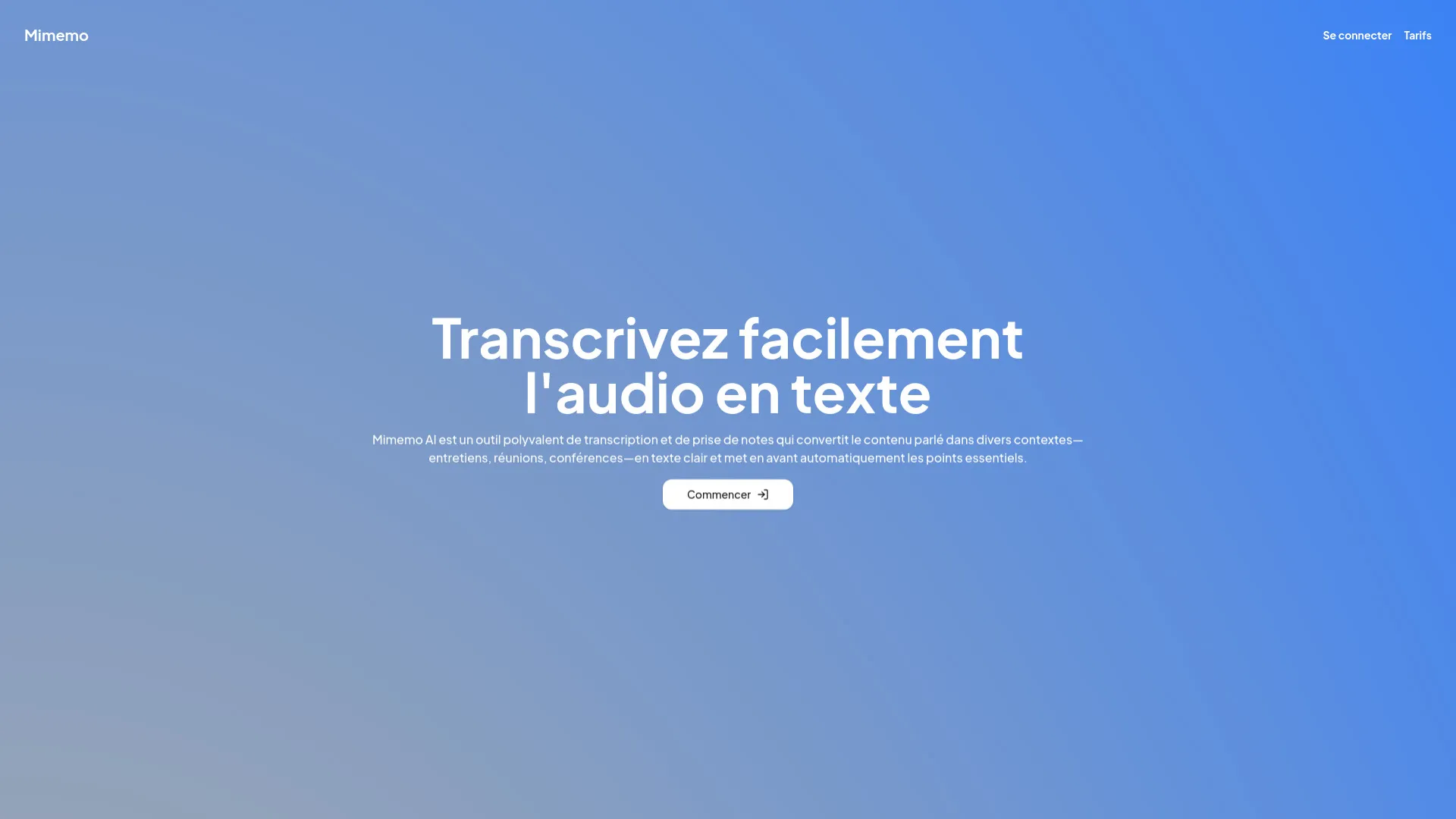 Mimemo AI - Fast and Accurate Audio and Video Transcriptions | Creati.ai