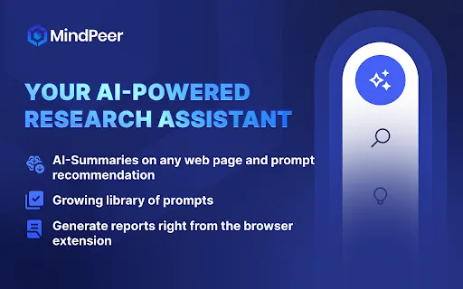 MindPeer Research Assistant - 웹 연구를 위한 고급 AI 도구 | Creati.ai