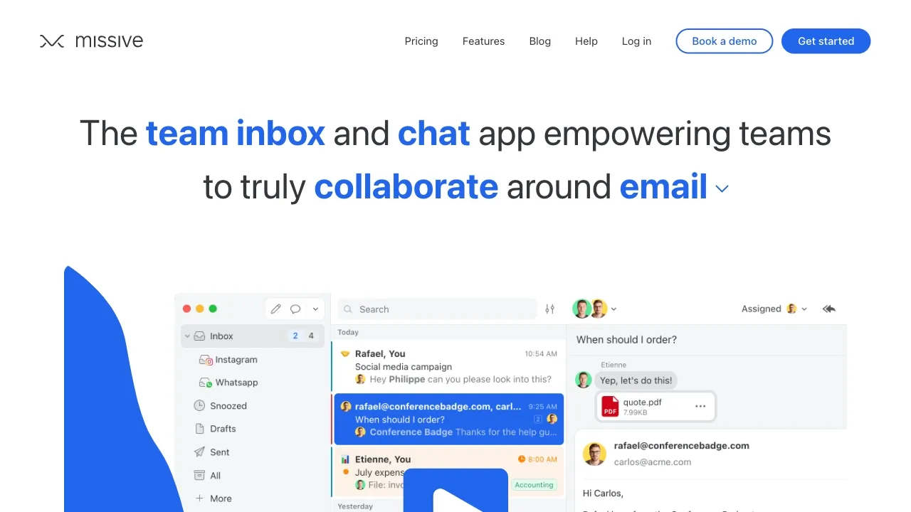 Missive: Team Email, Chat & Tasks Solution | Creati.ai