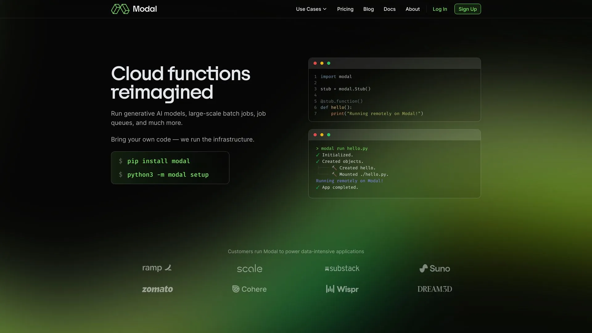 Modal - High-performance Serverless Cloud for Developers | Creati.ai