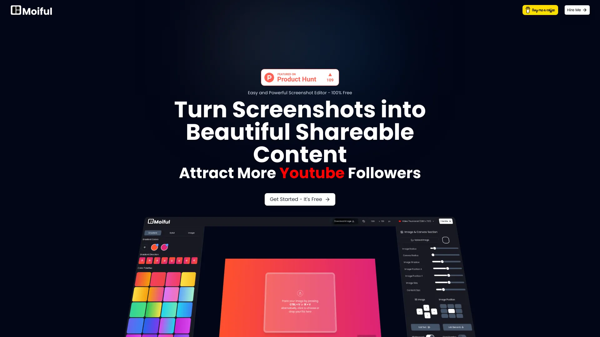 Moiful - Transform Screenshots into Stunning Social Posts | Creati.ai