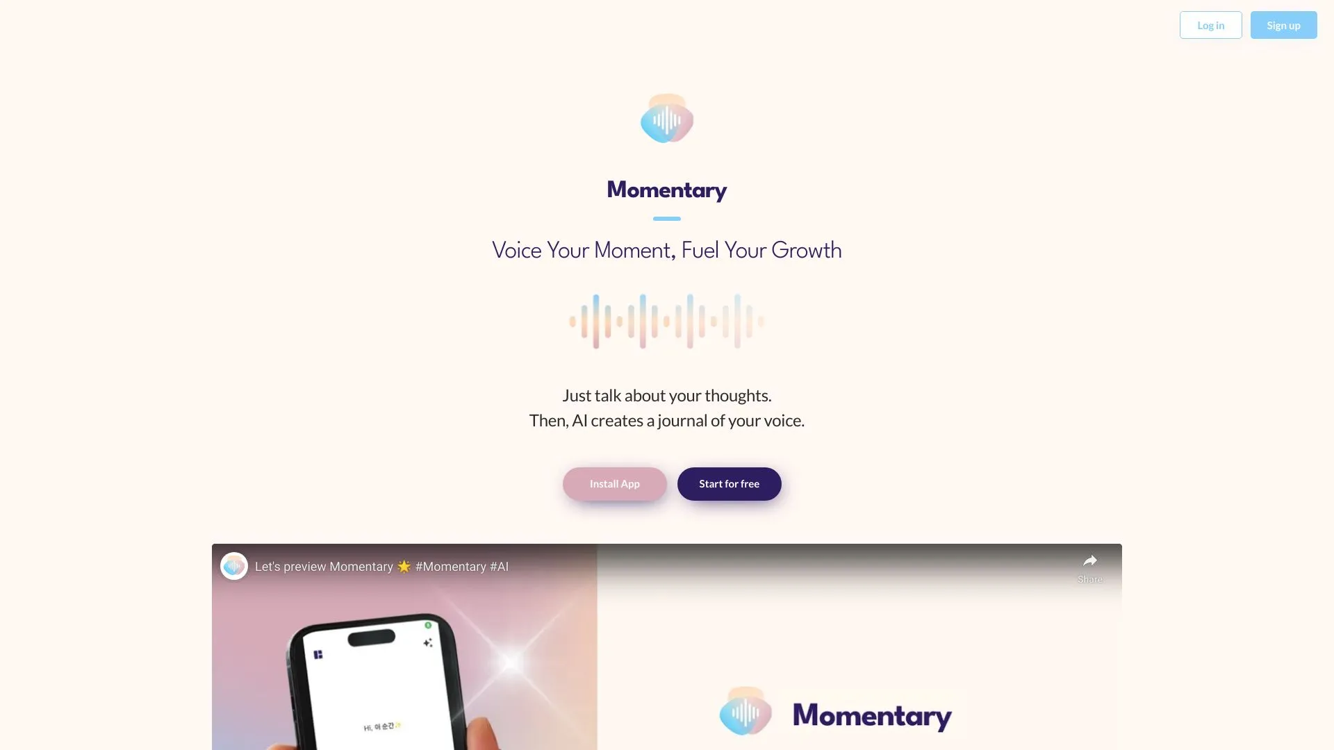 Momentary - Your Voice Diary and AI Mentor | Creati.ai