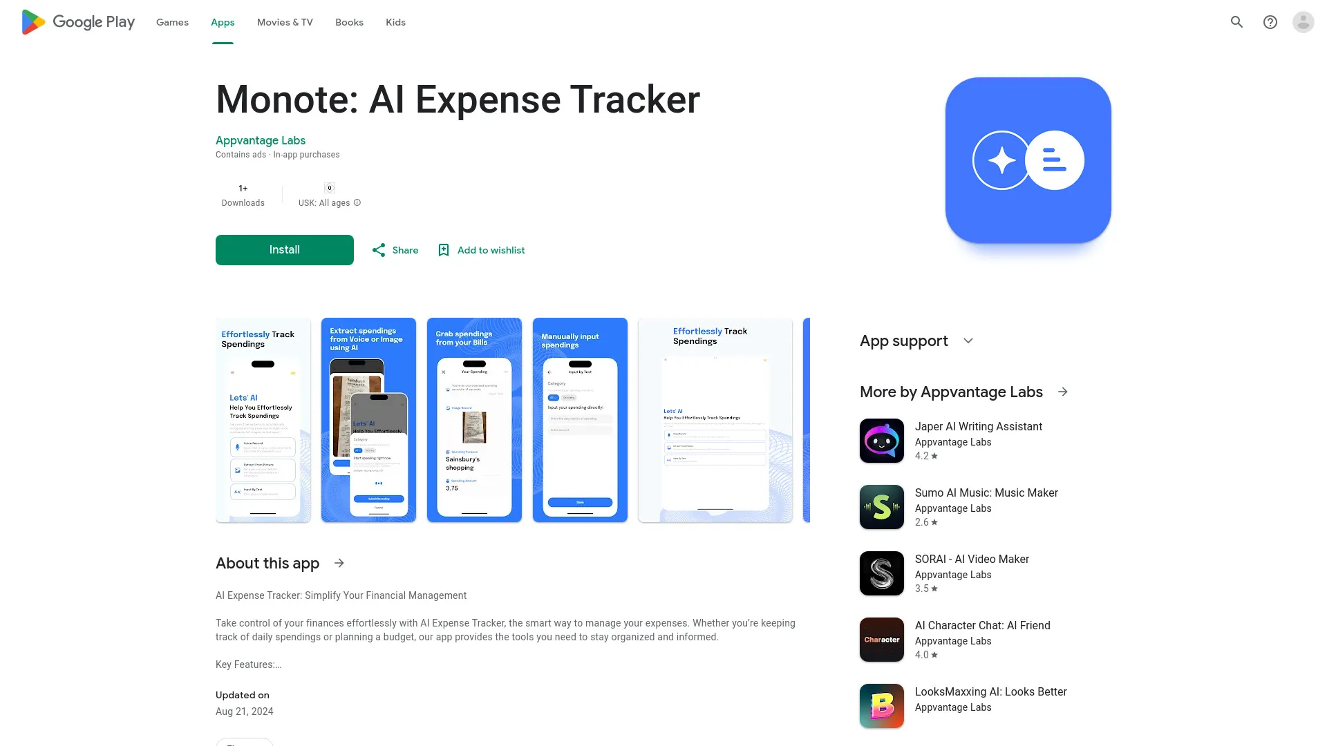 AI Money Note - Smart Financial Management App | Creati.ai