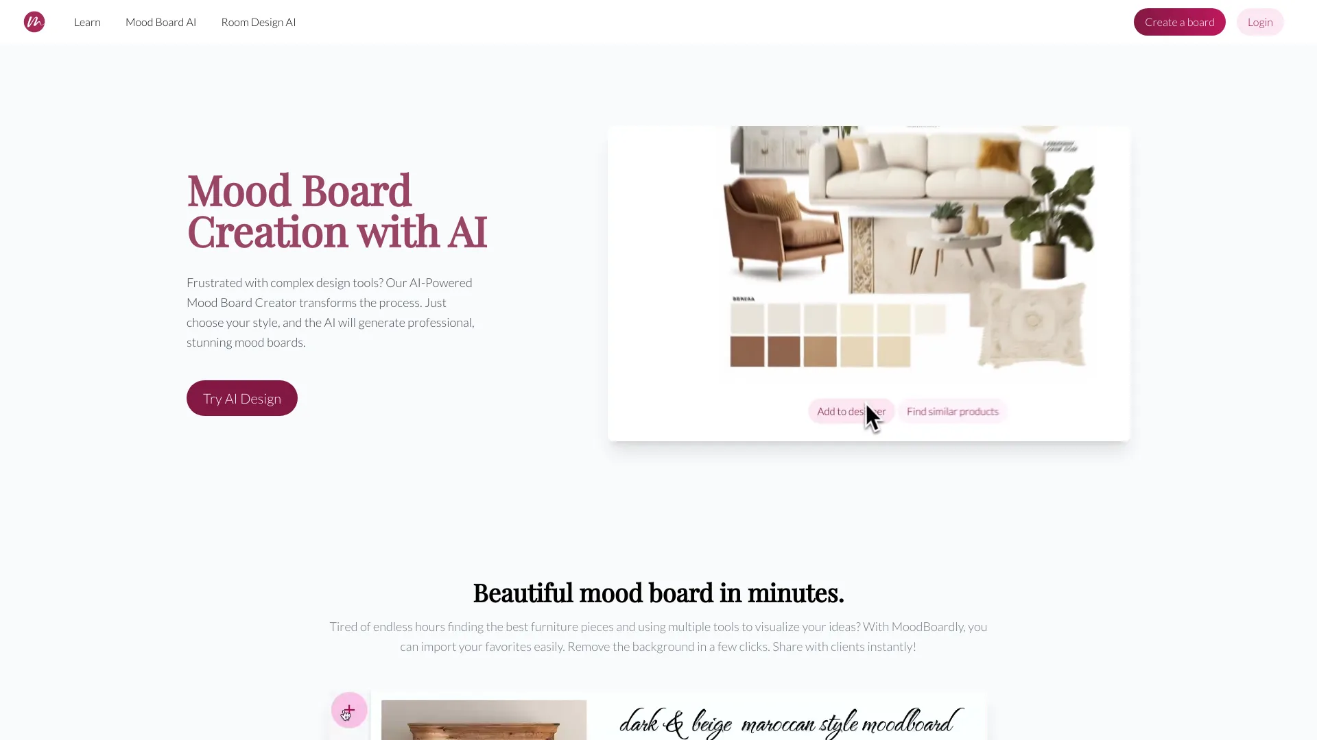 Moodboard AI – Ultimate Tool for Seamless Mood Board Creation | Creati.ai