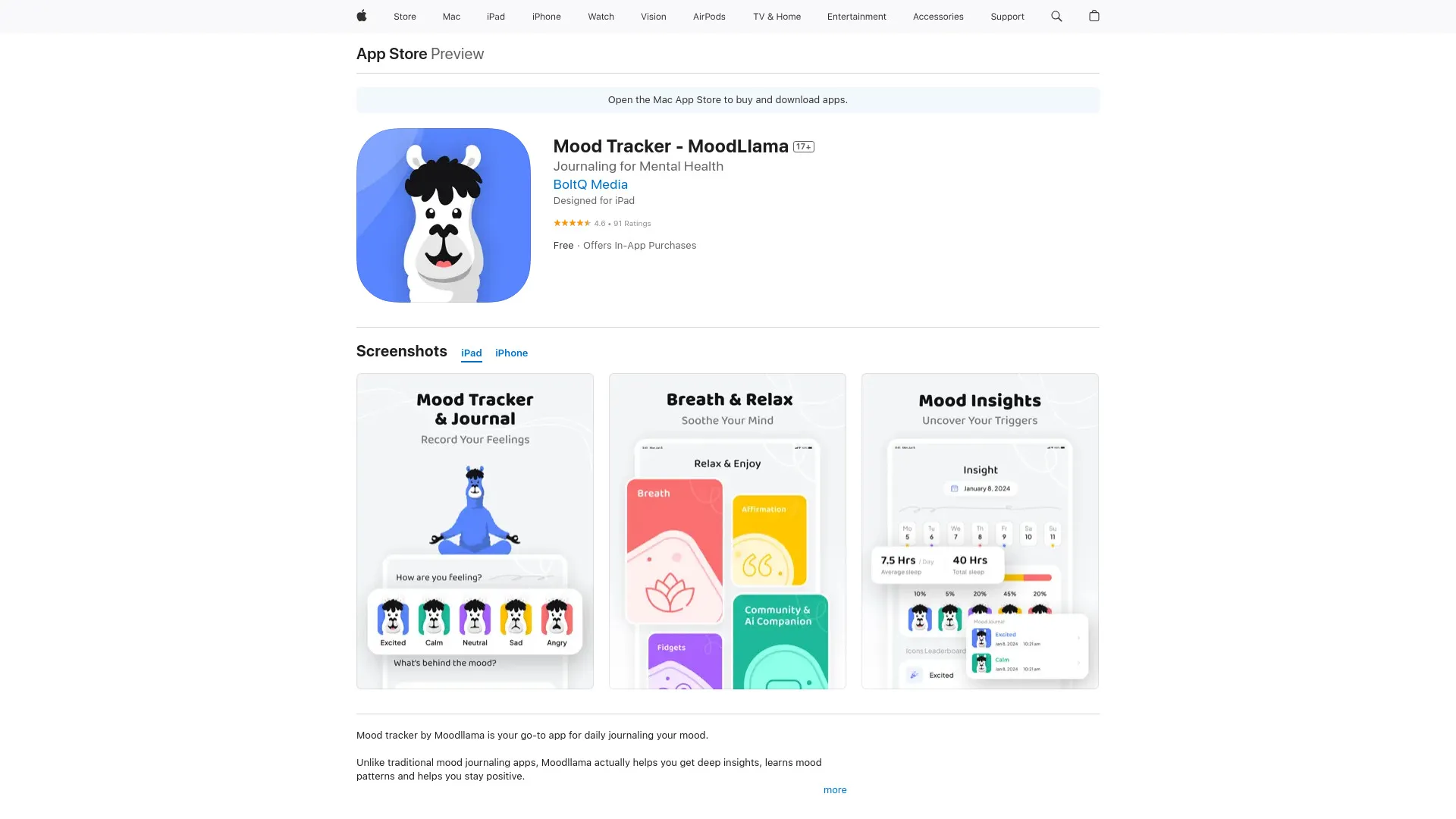 Moodllama - Mood Tracker and Journal | Creati.ai
