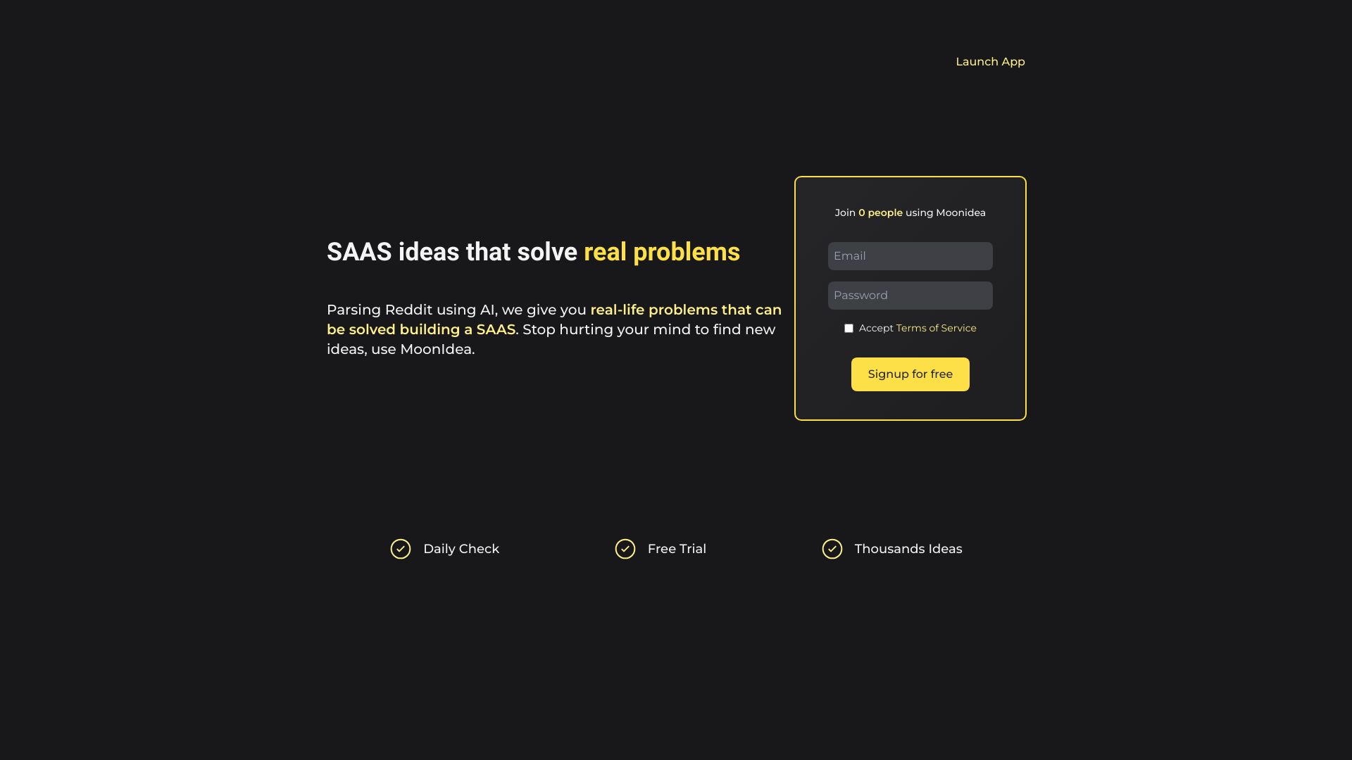 Moonidea: AI-Powered SaaS Idea Generation Tool | Creati.ai