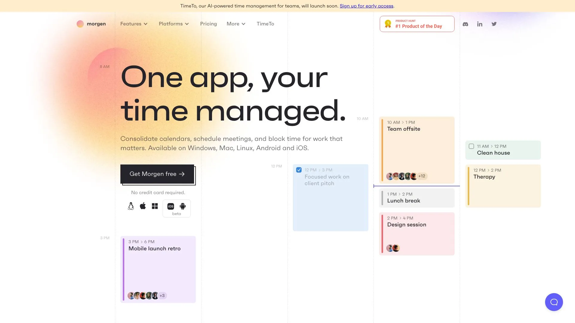 Morgen - Unified Calendar and Task Management App | Creati.ai