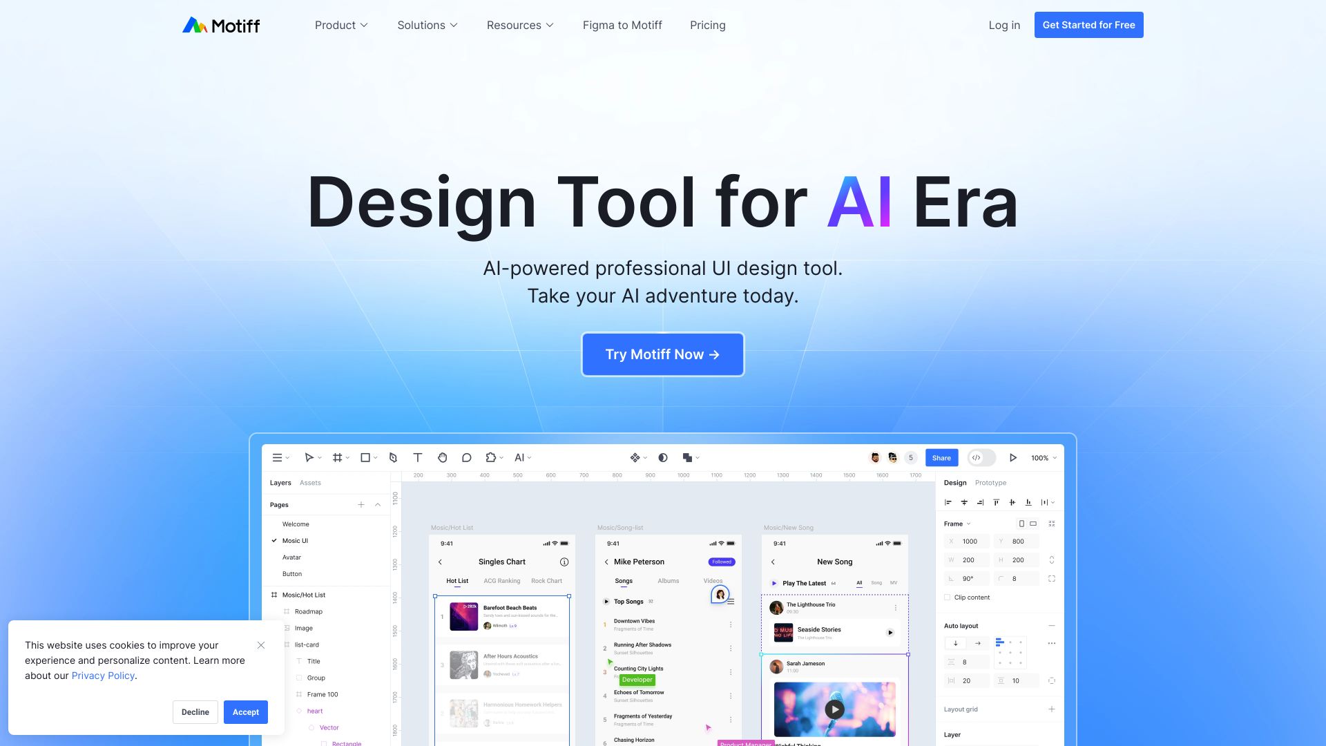 Motiff: AI-powered Professional Interface Design Tool | Creati.ai