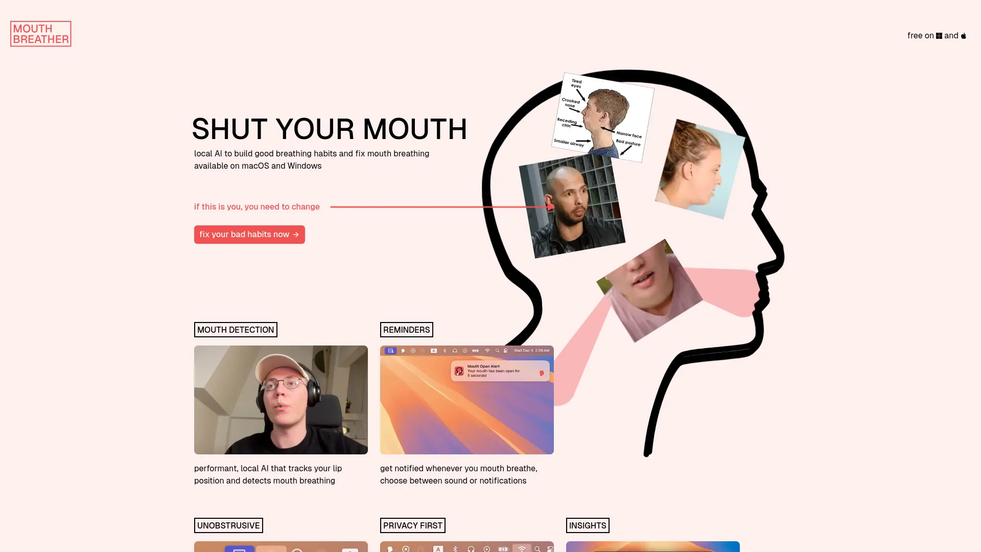 MouthBreather - Fix Your Mouth Breathing Habits | Creati.ai