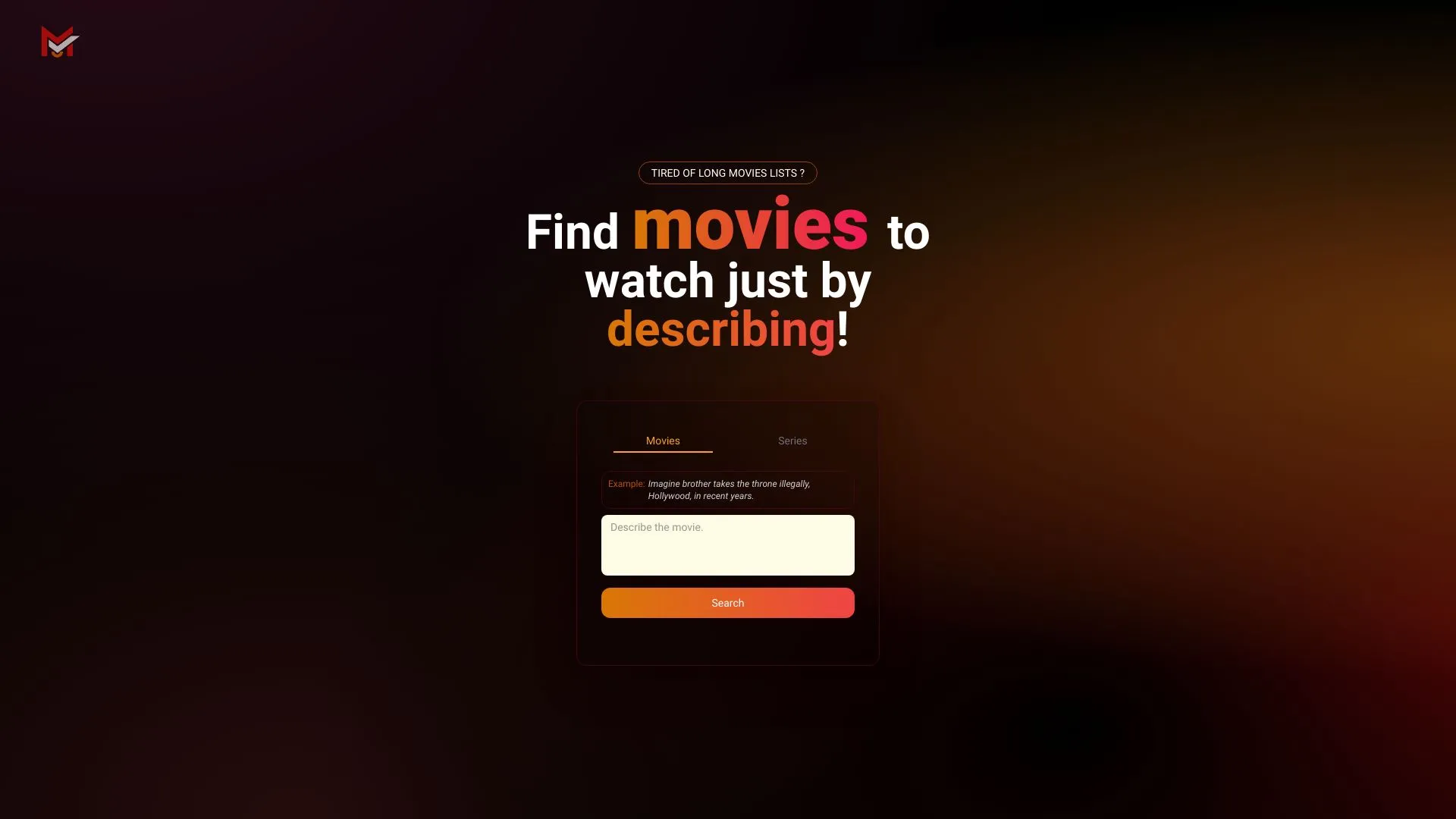 Discover Movies with Descriptions | MovieUncover | Creati.ai