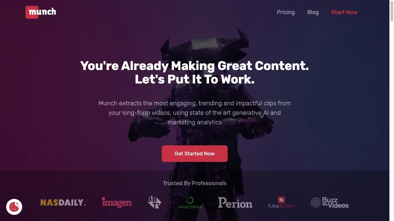 Get Munch: AI-Driven Video Repurposing Platform | Creati.ai