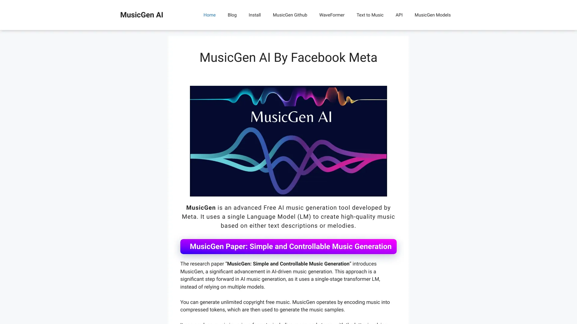 MusicGen: Advanced AI Music Generator by Meta | Creati.ai