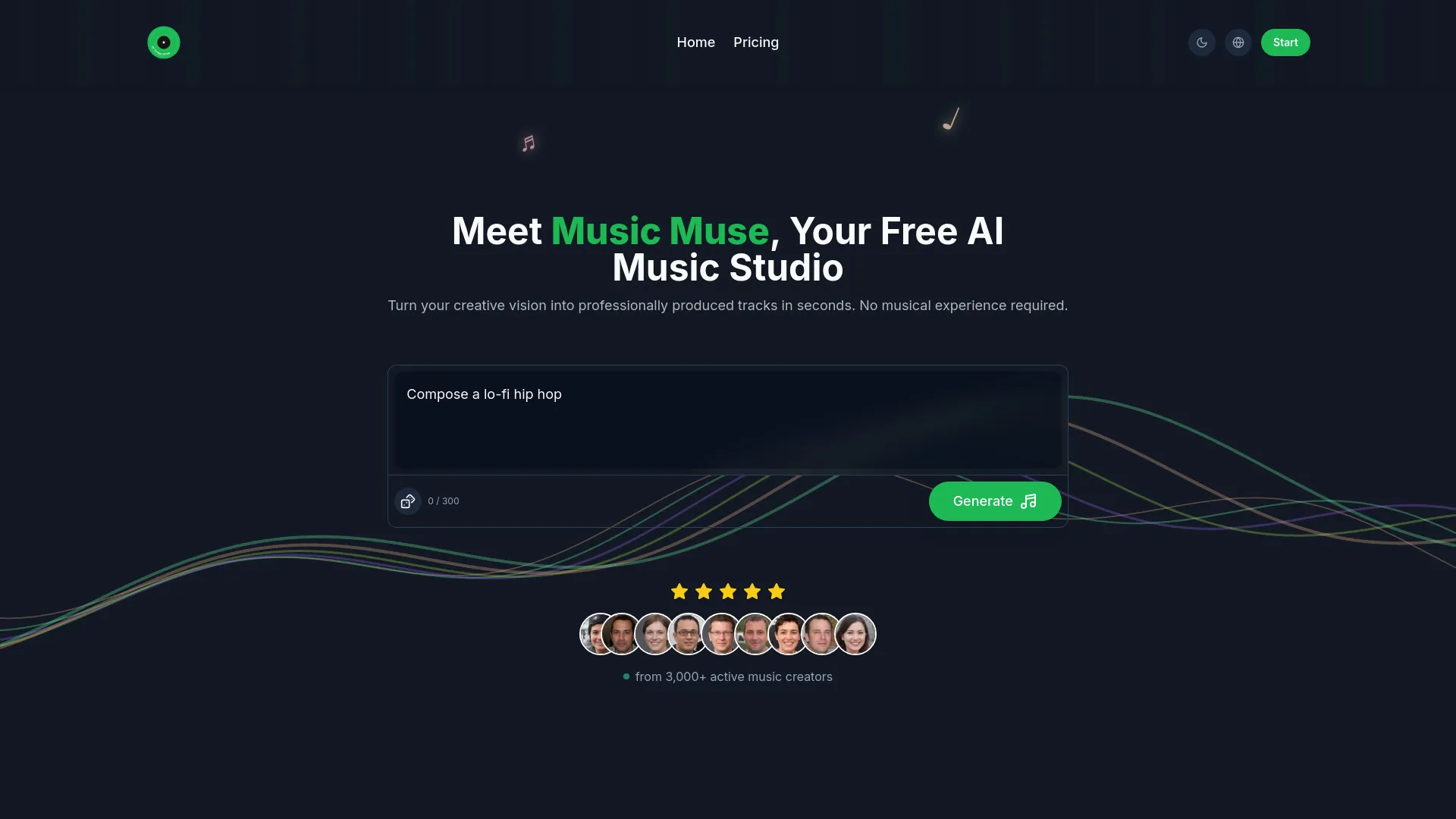 Music Muse: Your Free AI Music Studio | Creati.ai