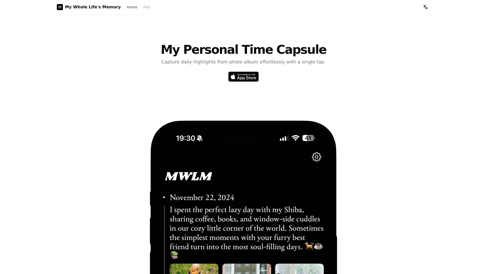 My Whole Life's Memory: Capture Your Daily Highlights | Creati.ai