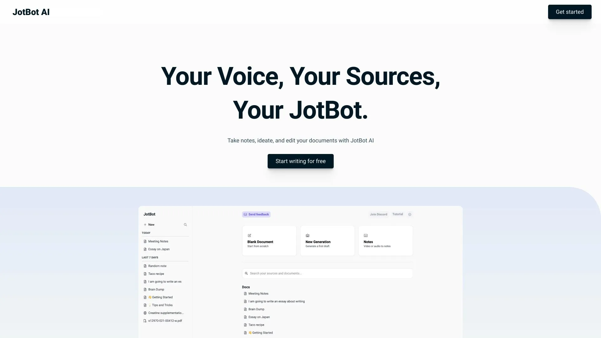 JotBot: AI-Powered Writing Assistant for Enhanced Productivity | Creati.ai