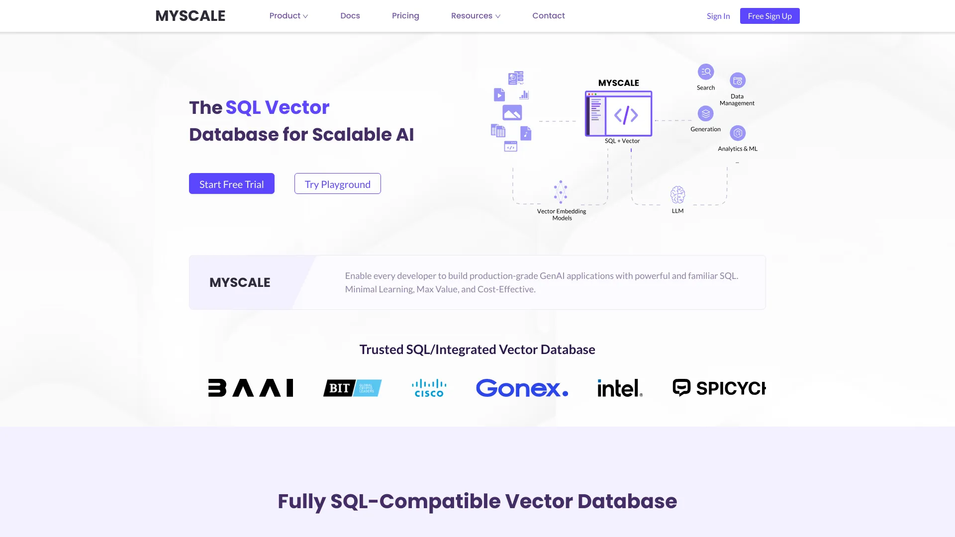 MyScale - Base de Datos AI con Búsqueda Vectorial & Análisis SQL | Creati.ai