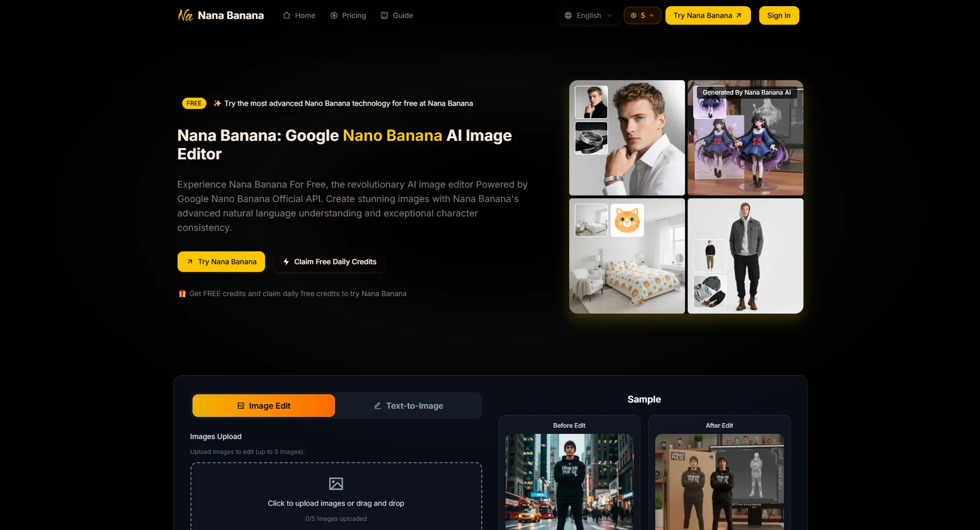 Nana Banana Editor de Imagens AI | Alimentado pelo Google Gemini 2.5 ...