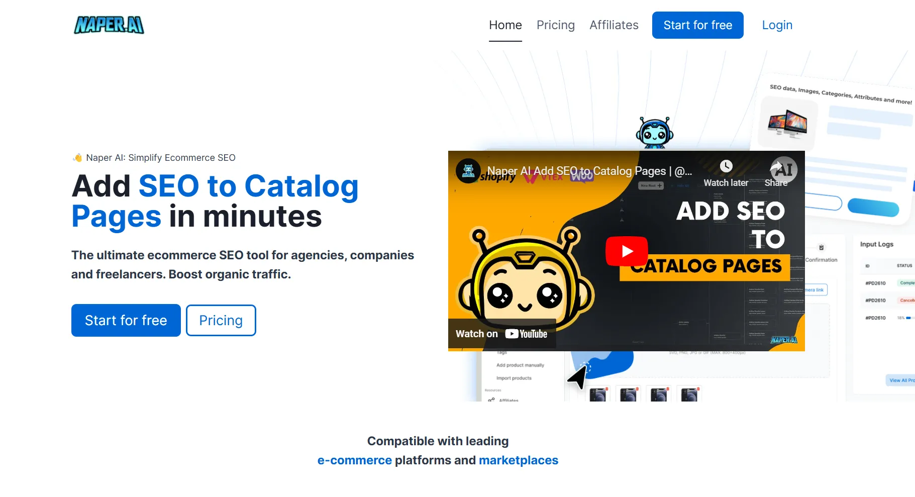 Naper AI: Boost Your Shopify Store SEO with Advanced Tools | Creati.ai