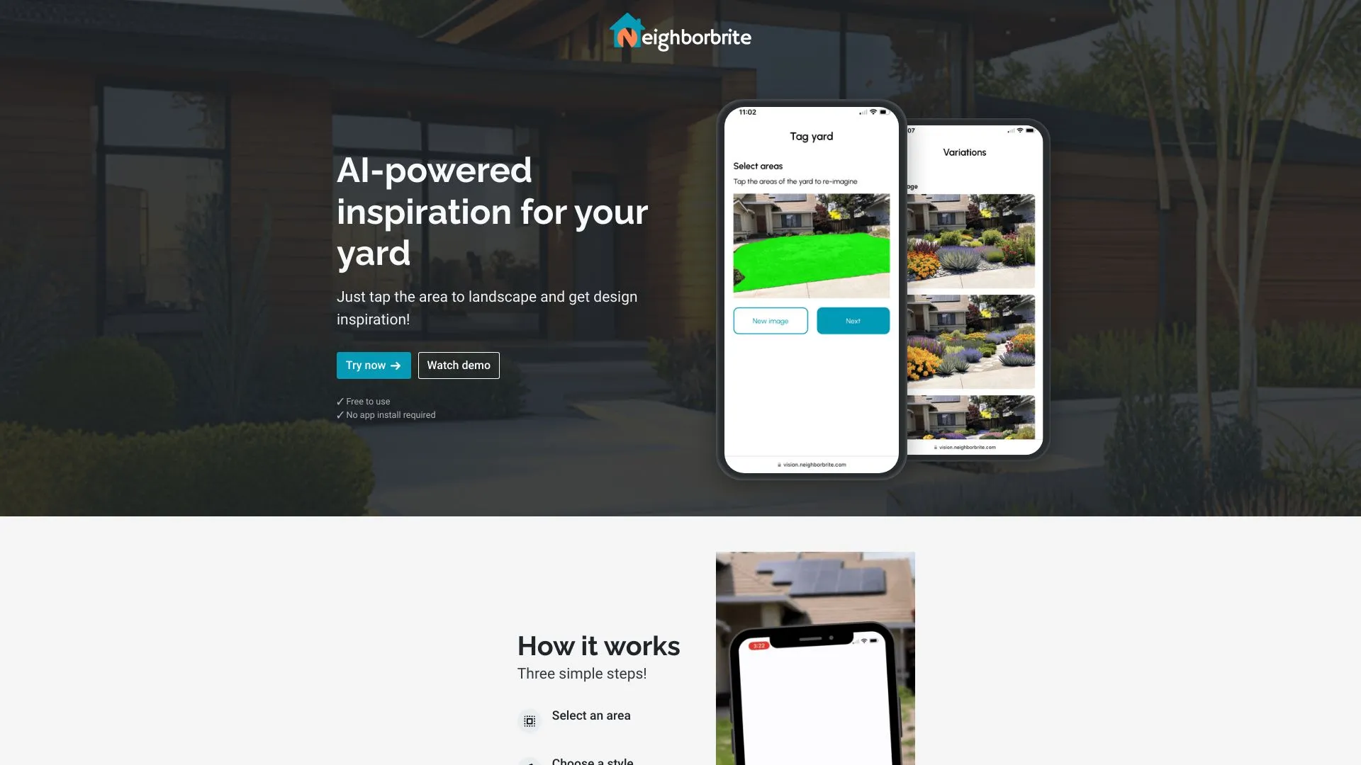 Neighbor Brite: AI-Powered Yard Design Inspiration | Creati.ai