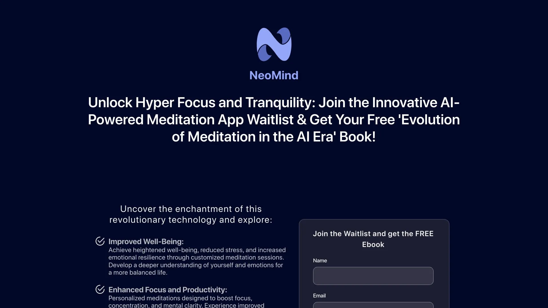 Neomind: AI-Powered Personalized Meditation | Creati.ai