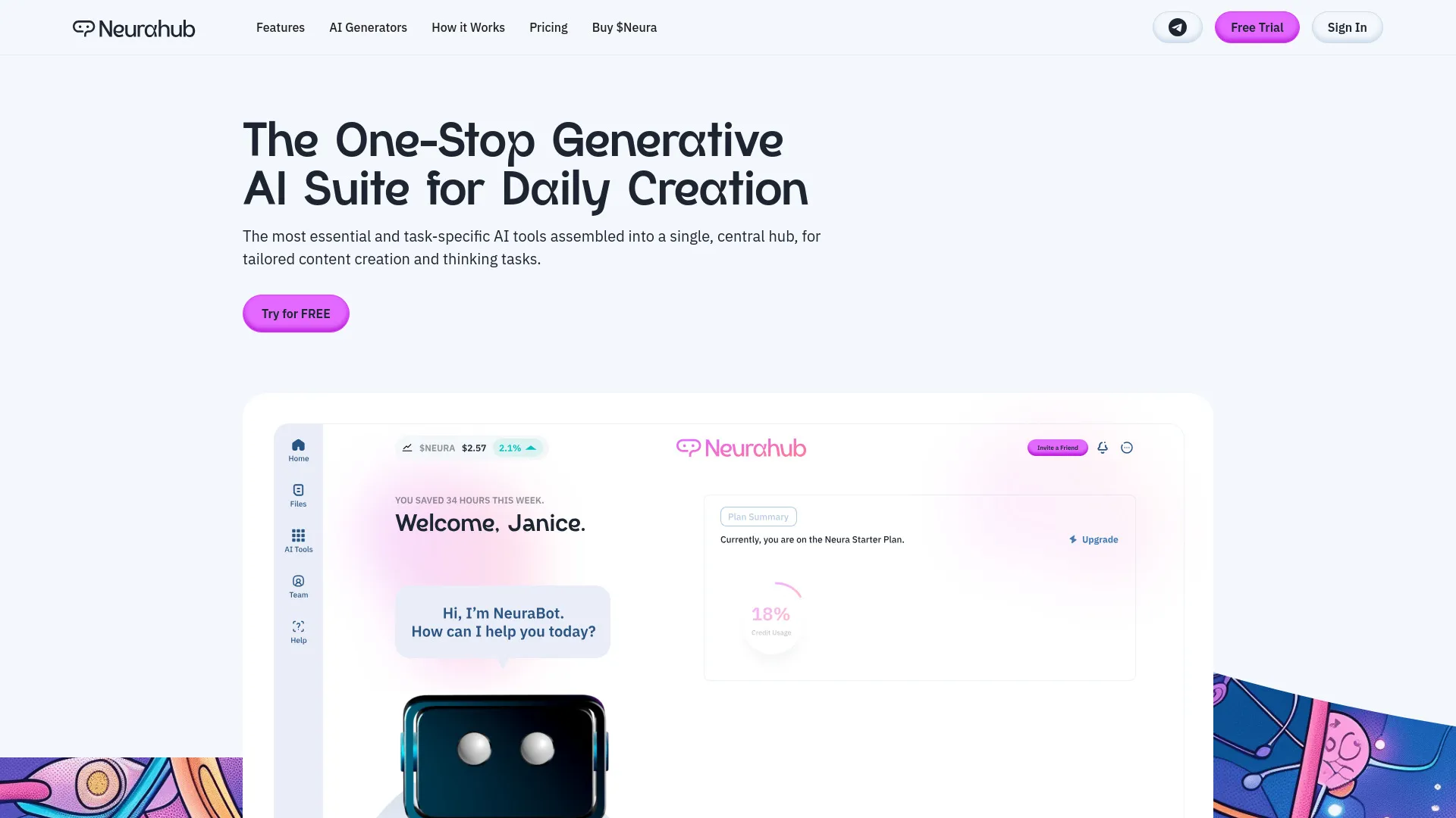Neurahub: Your All-in-One Generative AI Platform | Creati.ai