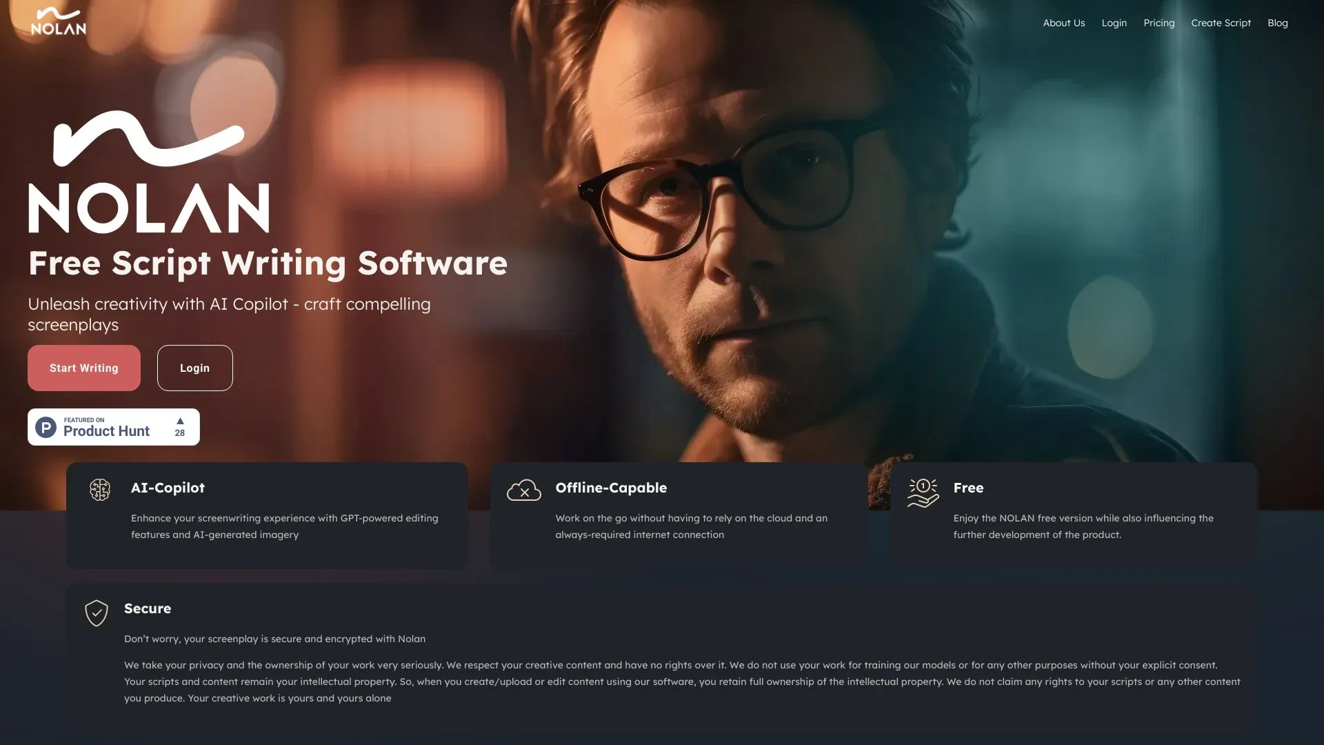 NolanAI: AI-Powered Scriptwriting Software | Creati.ai