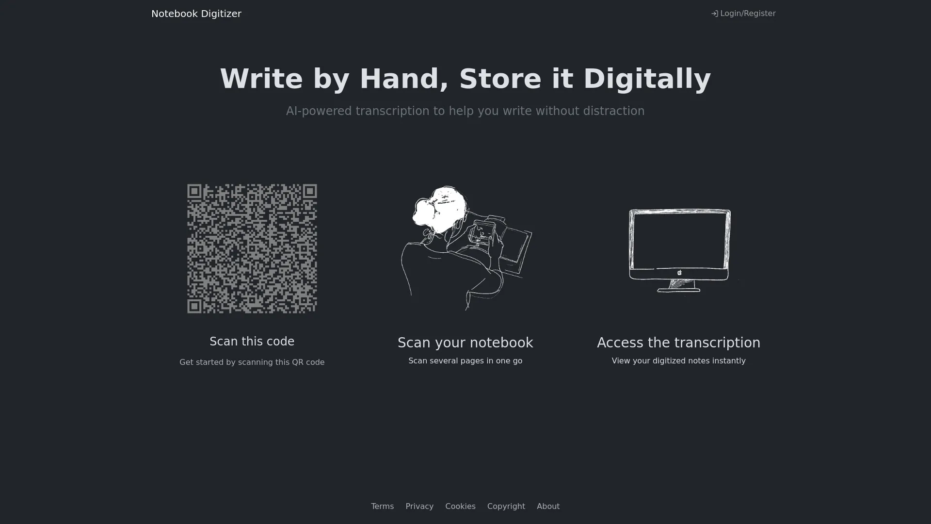 AI-powered Notebook Digitizer and Transcription Service | Creati.ai