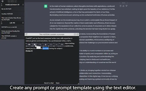 Notes for ChatGPT - Streamlined Note-Taking Tool | Creati.ai