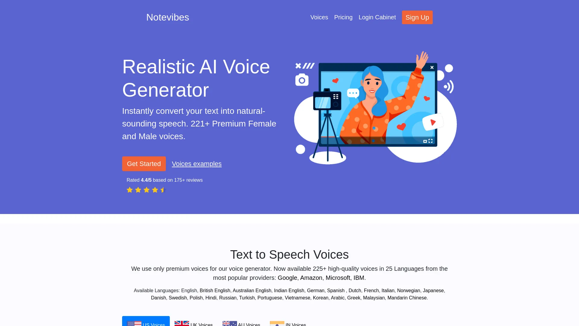 Notevibes - Advanced Text to Speech Converter | Creati.ai