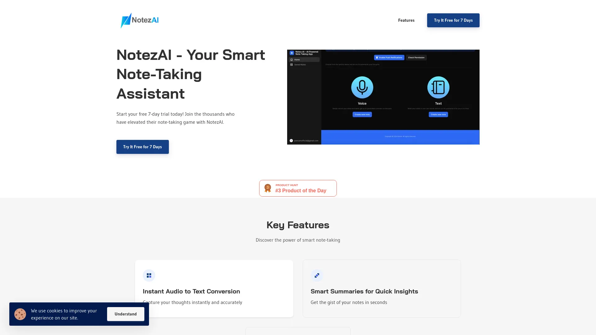 NotezAI: The Ultimate AI-Powered Note-Taking App | Creati.ai