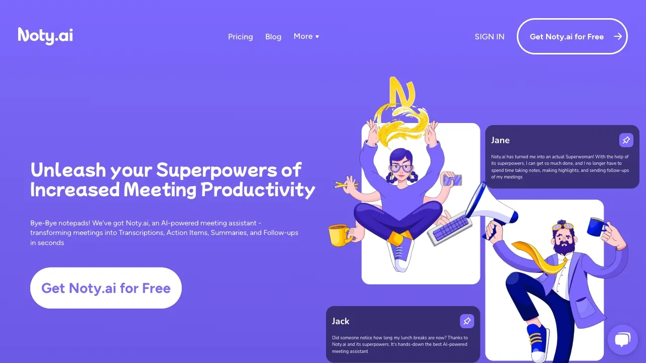 Noty.ai | The Ultimate Workplace AI Assistant | Creati.ai