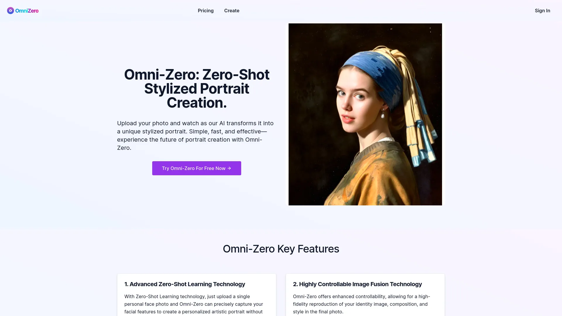 Omni-Zero: AI Portrait Generator - Turn Photos into Art | Creati.ai