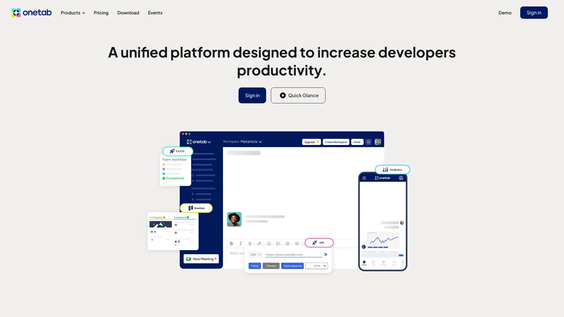 OneTab - AI-driven Project Management Platform | Creati.ai
