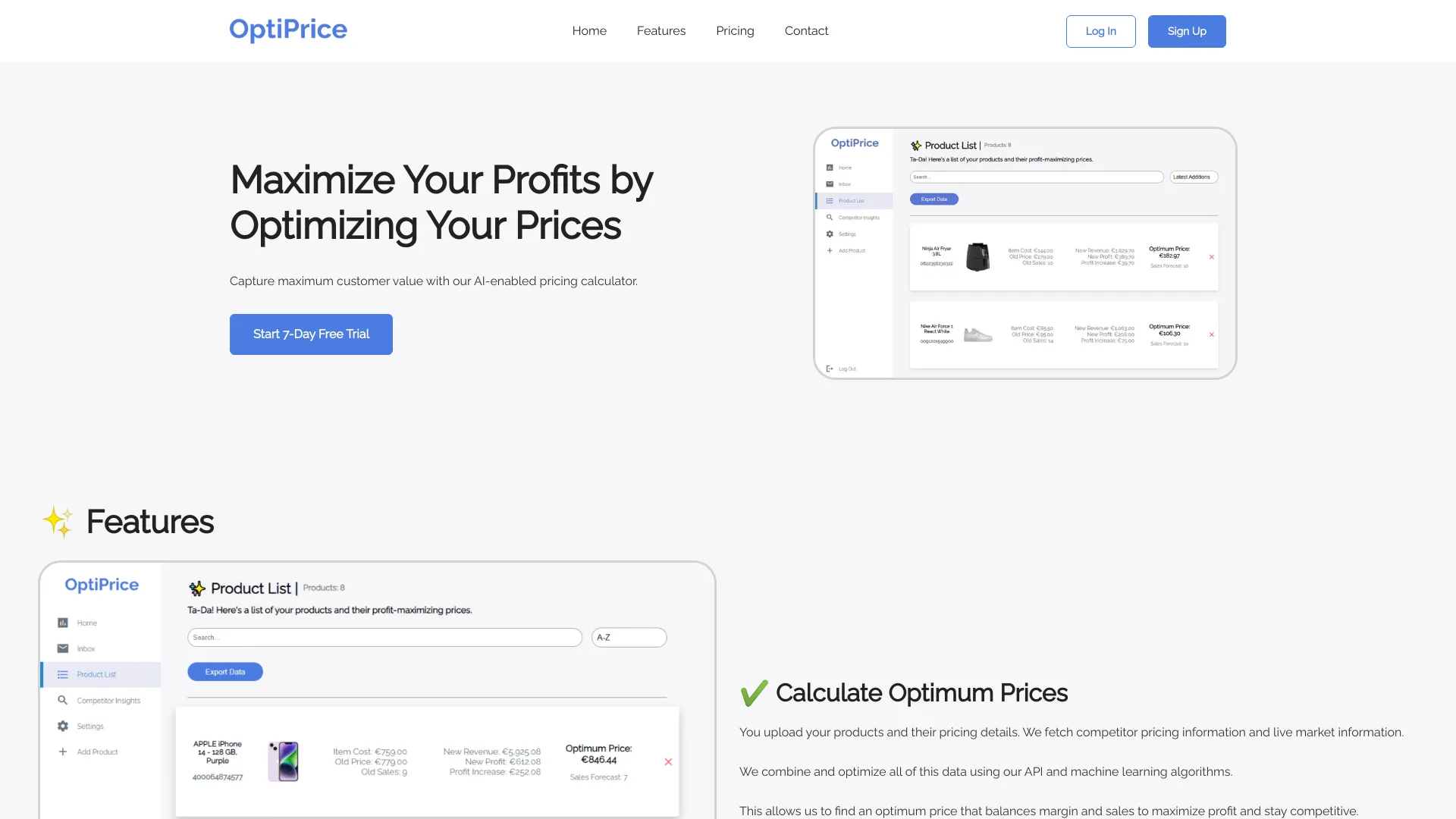OptiPrice - AI-Powered Pricing Optimization Platform | Creati.ai