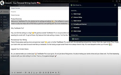 OscarAI: Your Personal Writing Assistant (Chrome Extension) | Creati.ai