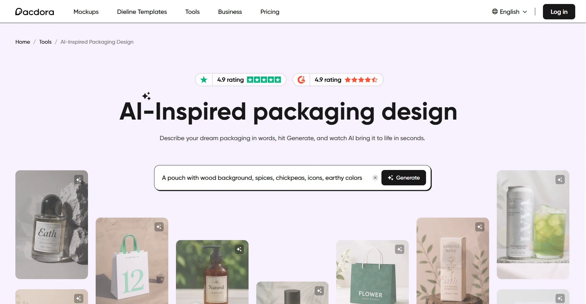 Pacdora AI-Inspired Packaging Design - Ferramenta de embalagem AI ultra ...