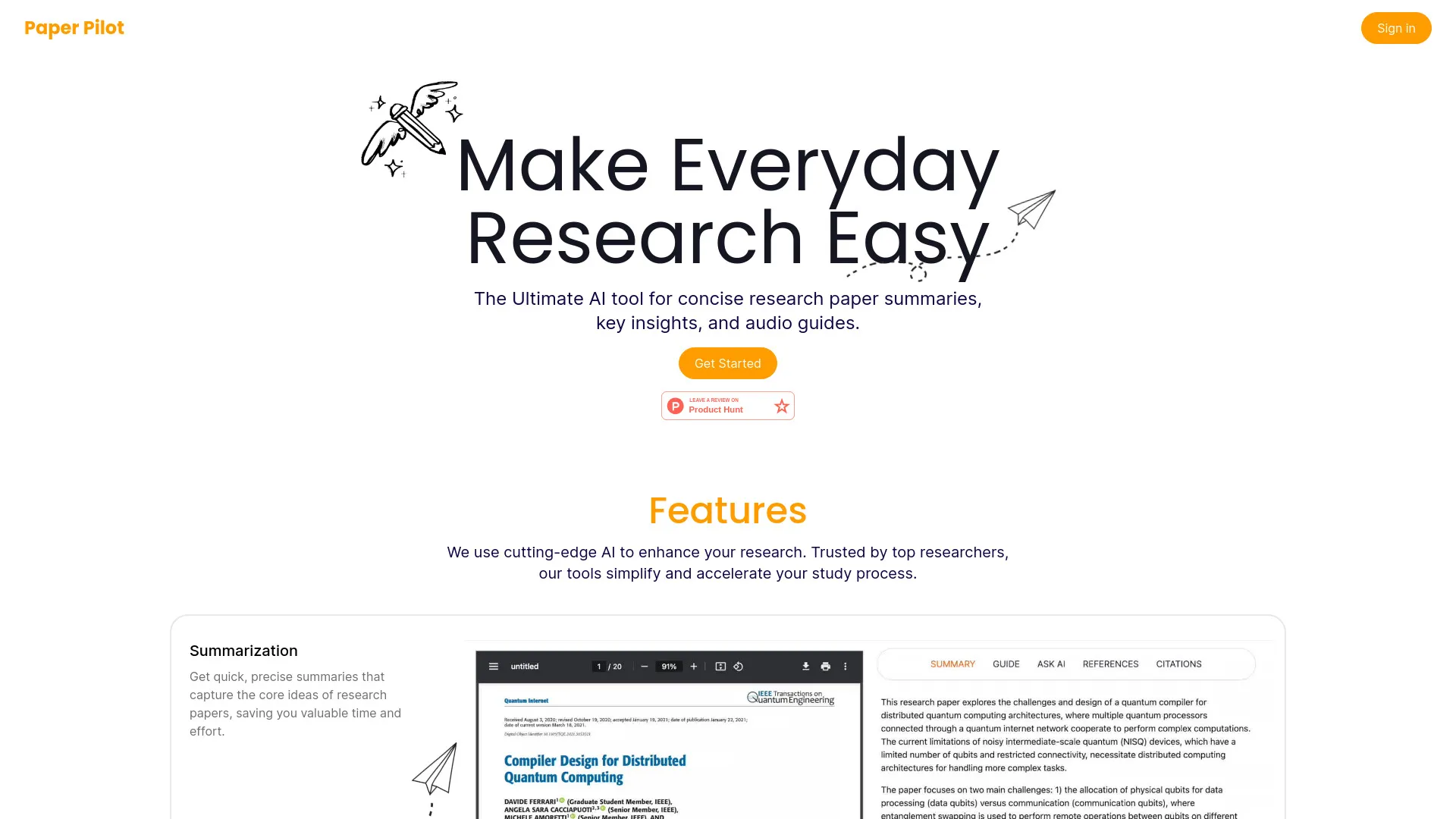 Paper Pilot - AI-Powered Research Summaries | Creati.ai