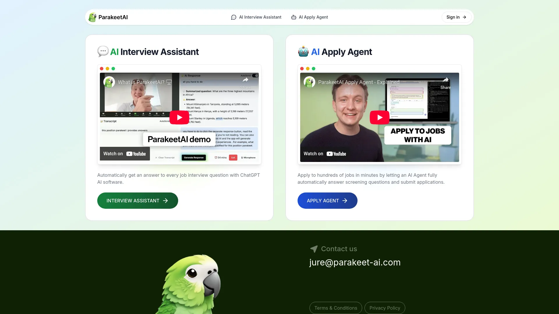AI Tools for Job Interviews and Applications - ParakeetAI | Creati.ai