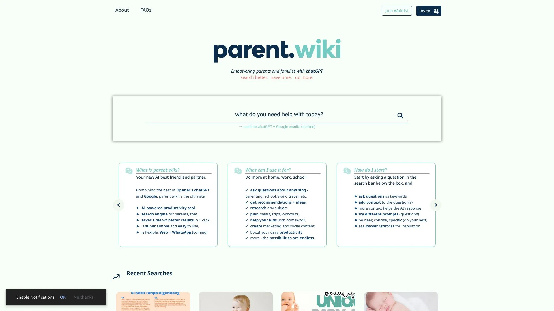 Parent.wiki: AI-Powered Assistant for Families | Creati.ai