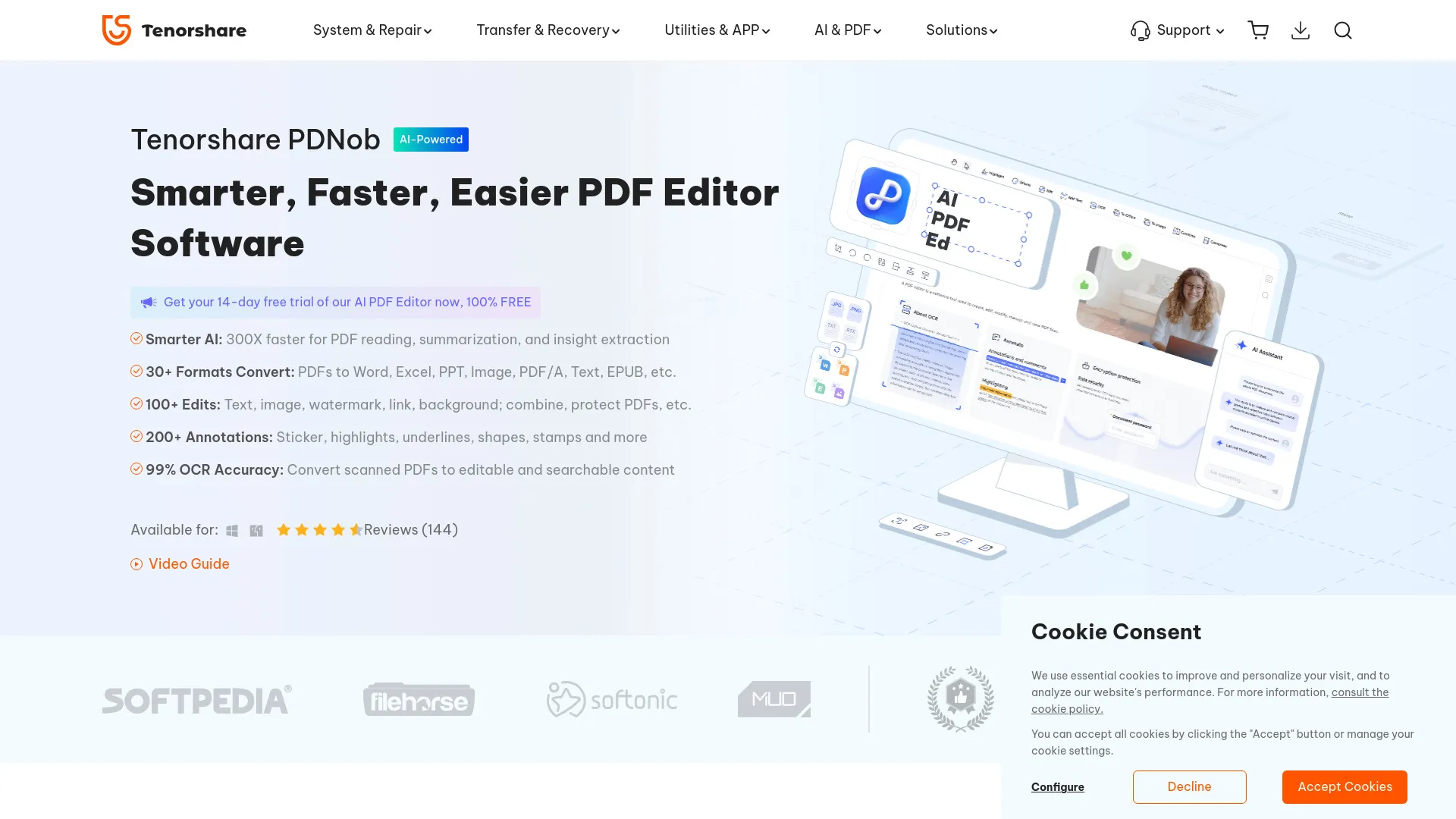 PDNob PDF Editor: Soluciones avanzadas de PDF impulsadas por IA | Creati.ai