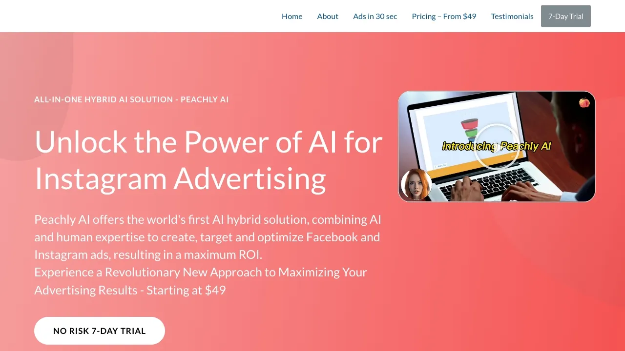 Peachly.AI - AI-Powered Advertising Solution | Creati.ai