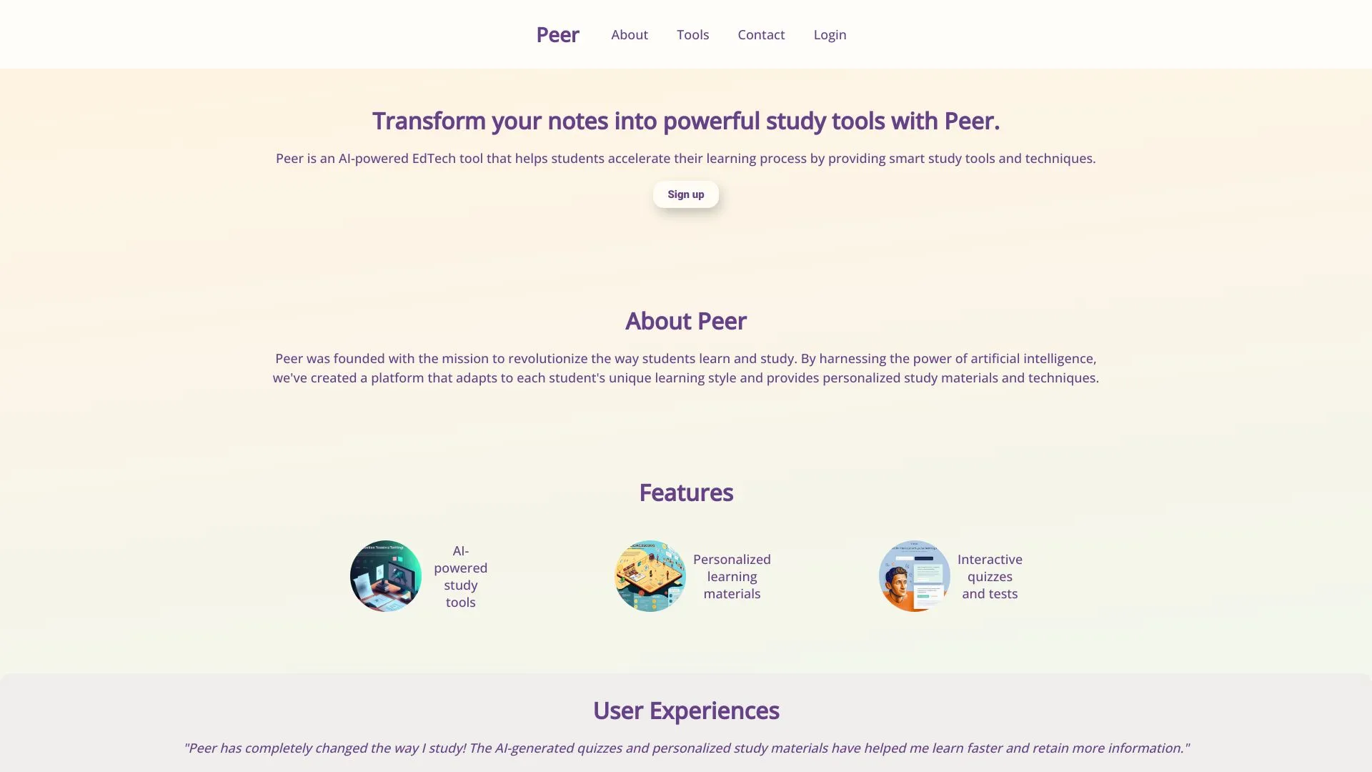 PeerAI - Tu Compañero de Aprendizaje Impulsado por IA | Creati.ai