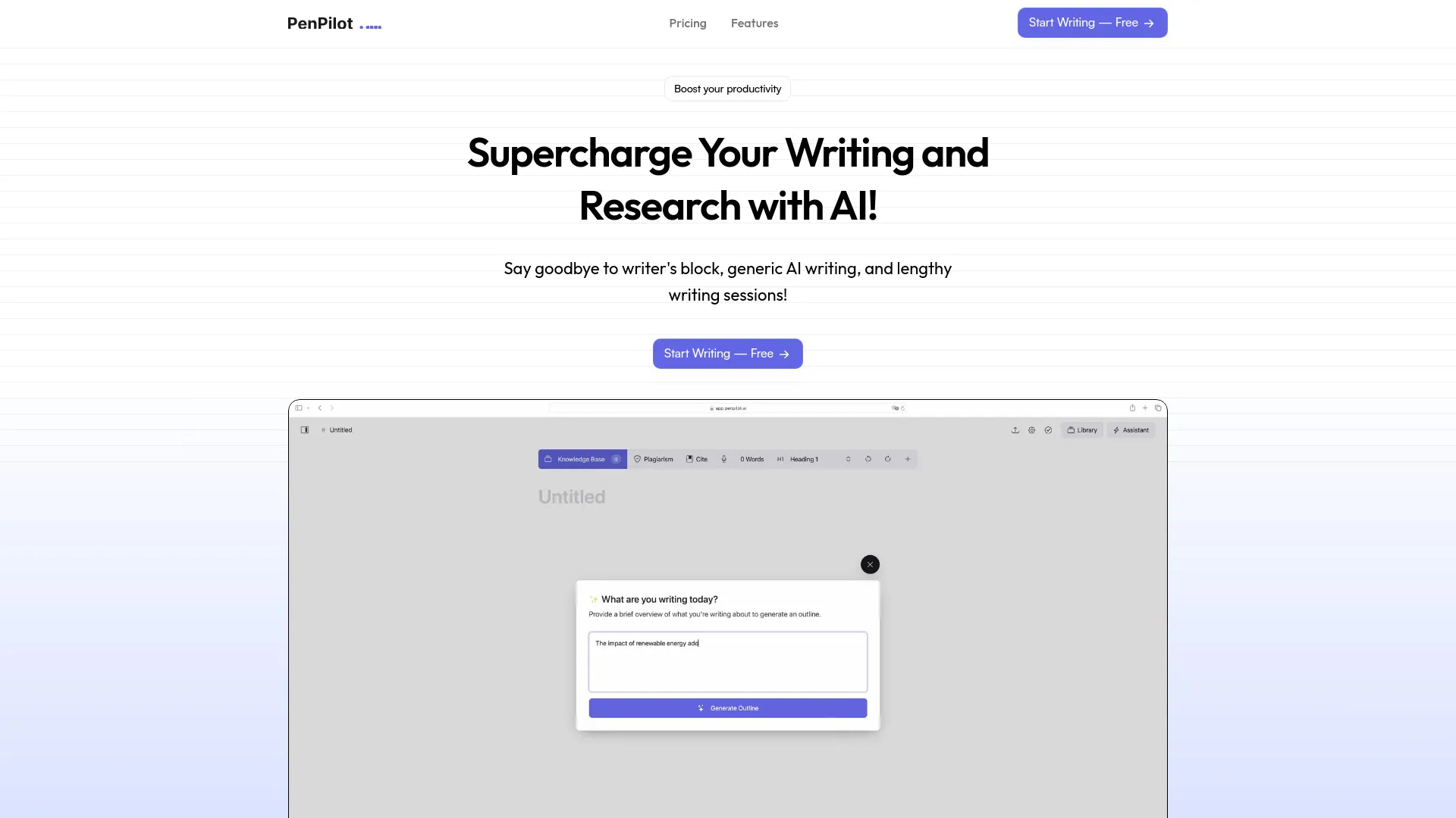 PenPilot AI: Enhance Your Writing with AI Technology | Creati.ai