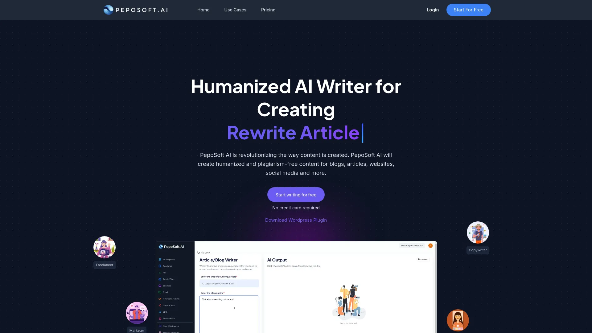 PepoSoft AI - The Ultimate Humanized Content Generator | Creati.ai