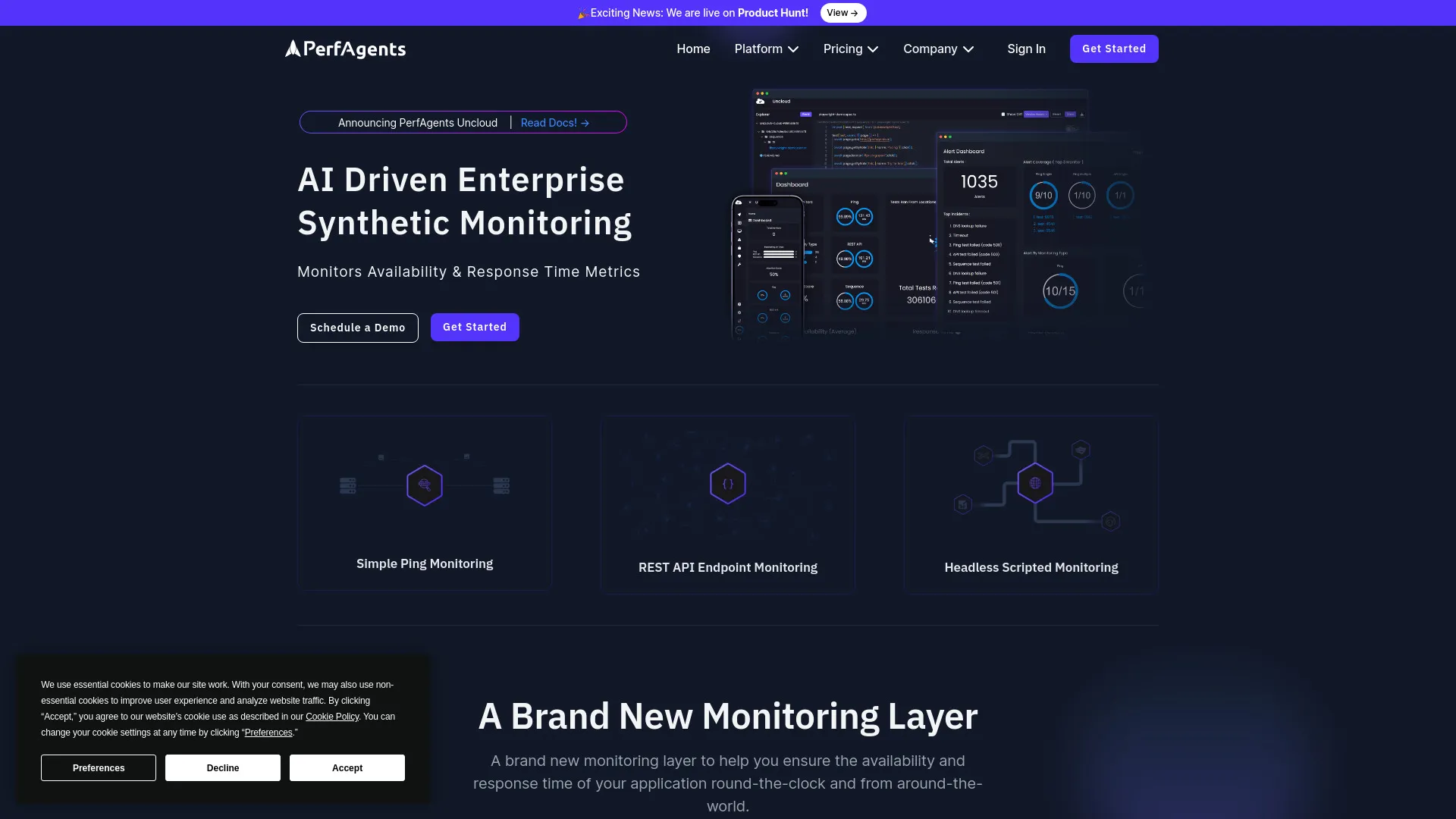 PerfAgents - AI-powered Synthetic Monitoring | Creati.ai